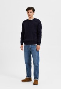 Selected Homme SLHHENRY - Strickpullover - sky captain/blau - Zalando.de