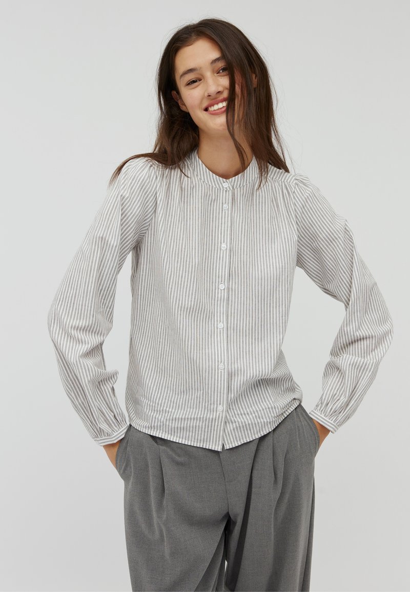mbyM MATHILY - Hemdbluse - dark sugar blue stripe/weiß - Zalando.at