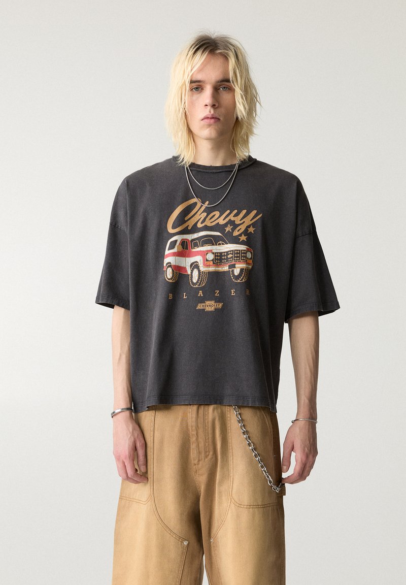 PULL&BEAR CHEVROLET CHEVY - T-shirt con stampa - grey/grigio - Zalando.it