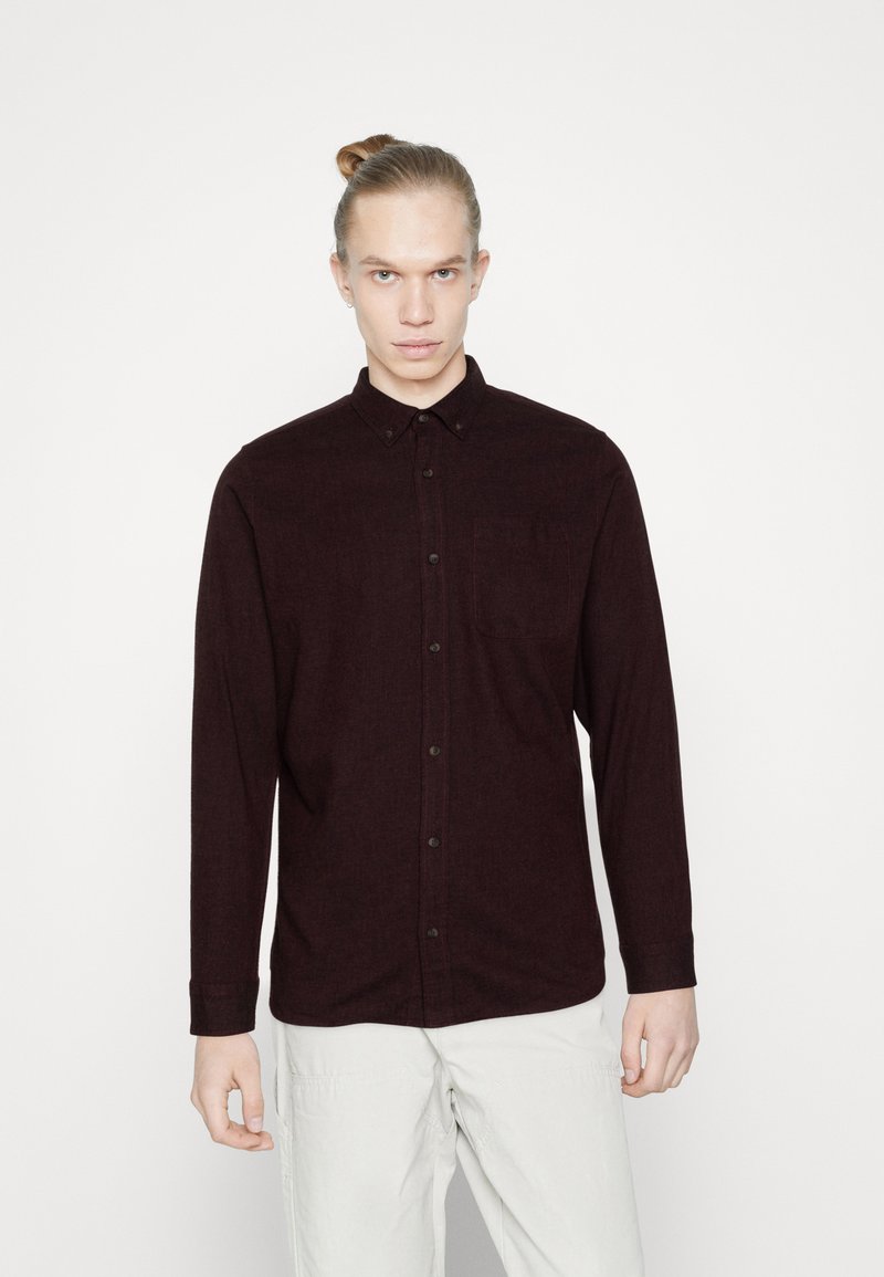 Jack & Jones JJECLASSIC MELANGE - Hemd - port royale/bordeaux - Zalando.at