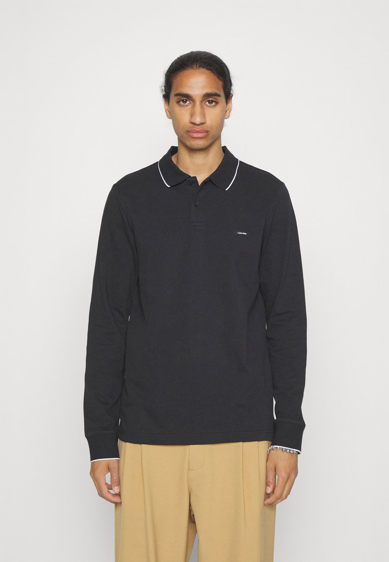 Calvin Klein Tipping T Shirt à Manches Longues Black Noir Zalando Fr