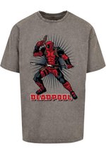 ABSOLUTE CULT DEADPOOL GUN SWORD BURST ACID WASHED OVERSIZE TEE - T ...