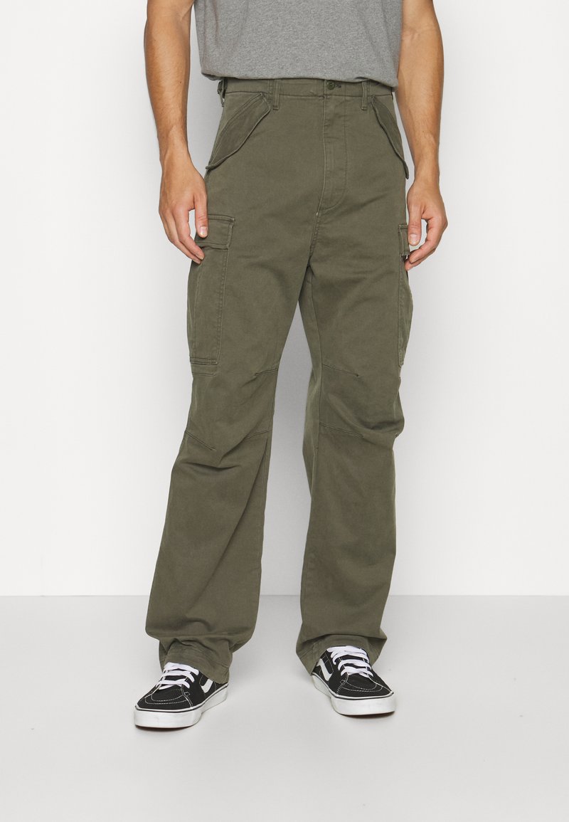 GAP Cargo trousers - black moss/khaki - Zalando