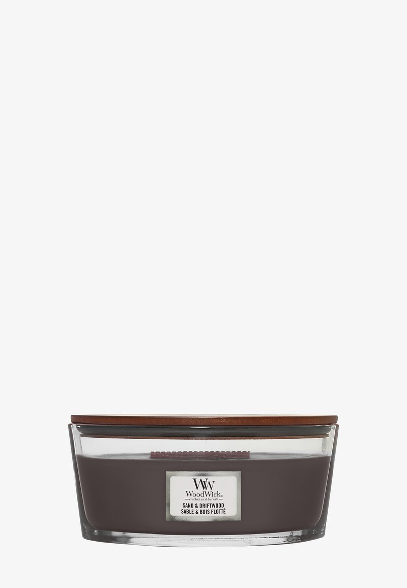Woodwick ELLIPSE JAR SAND & DRIFTWOOD - Scented candle - grey/black ...