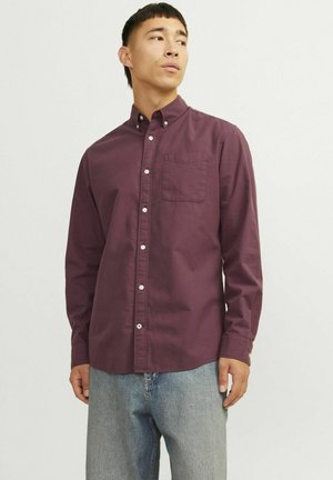 Jack & Jones JJECLASSIC MELANGE LS SN - Overhemd - seal brown/bruin ...