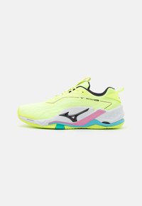 Mizuno WAVE STEALTH NEO 2 - Obuća za rukomet - neo lime/black/splish splash/neonski zelena ...