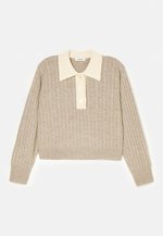 sandro RENO - Strikkegenser - taupe/gråbrun - Zalando.no