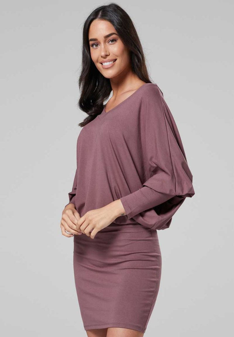 Chelsea Clark V-NECK - Jerseykleid - light brown/hellbraun - Zalando.de