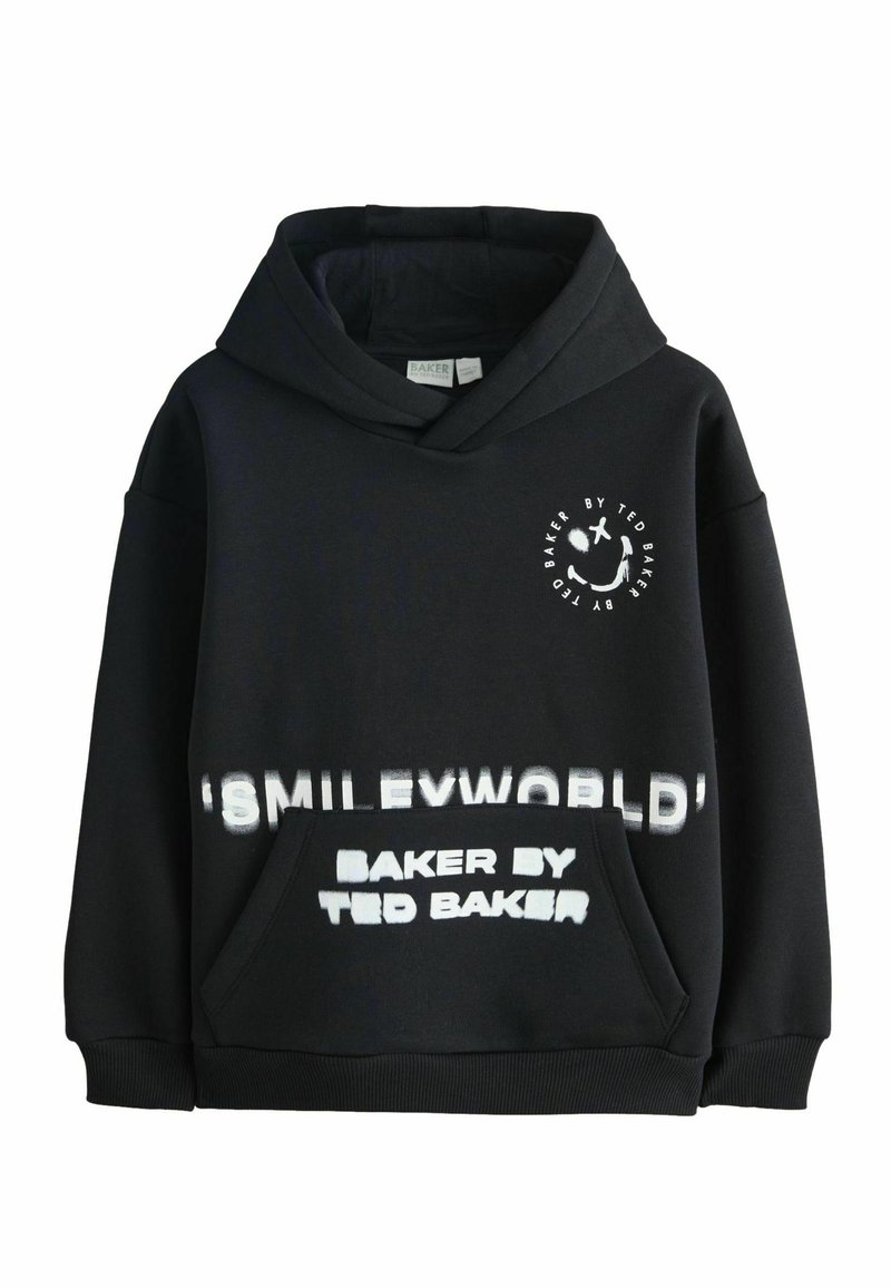 Baker by Ted Baker SMILEY WORLD GRAPHIC - Hoodie - black white/mottled ...