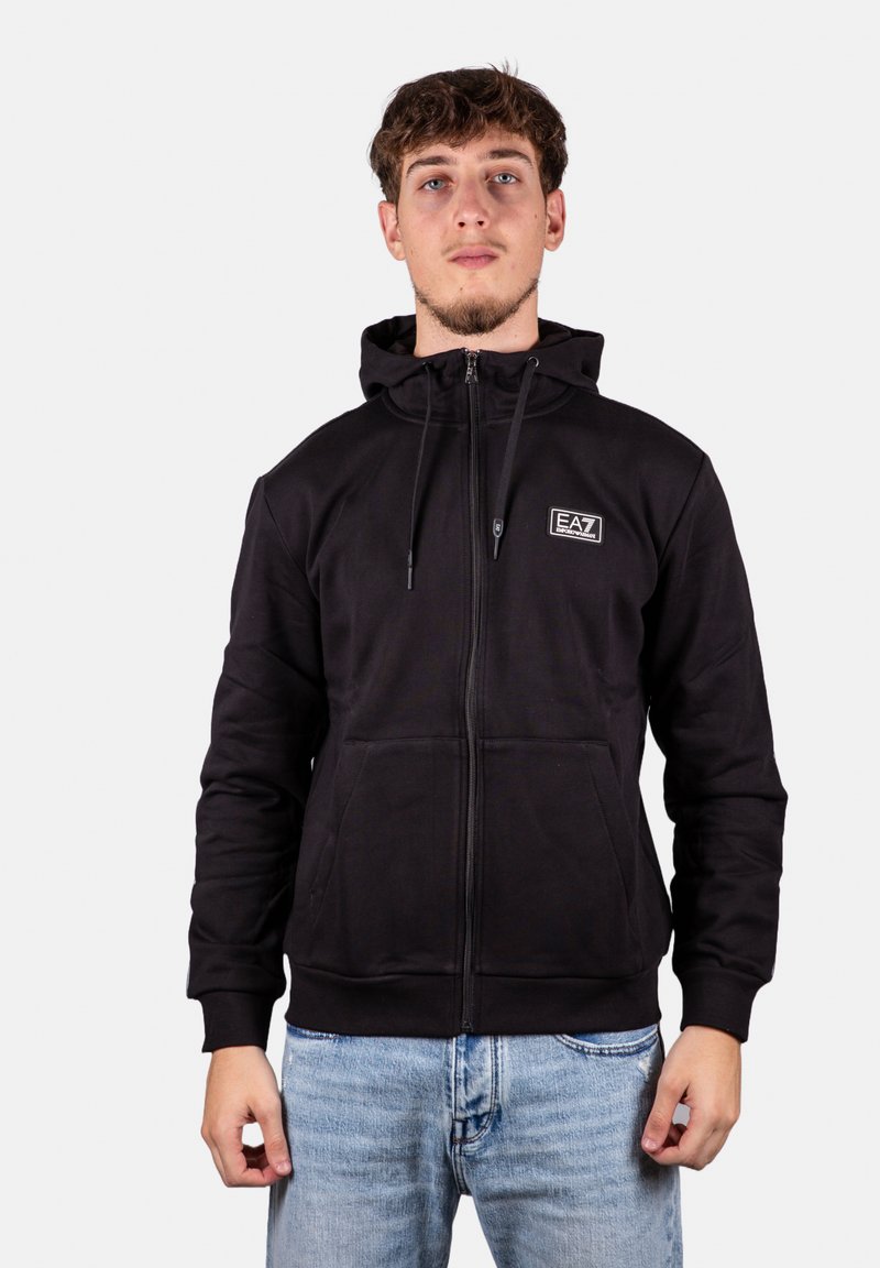 EA7 Emporio Armani CON LOGO SERIES - Felpa con zip - nero - Zalando.it