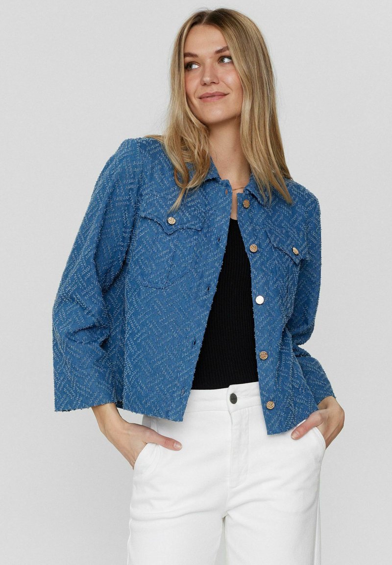 Nümph Hemdbluse - medium blue denim/blue denim - Zalando.de