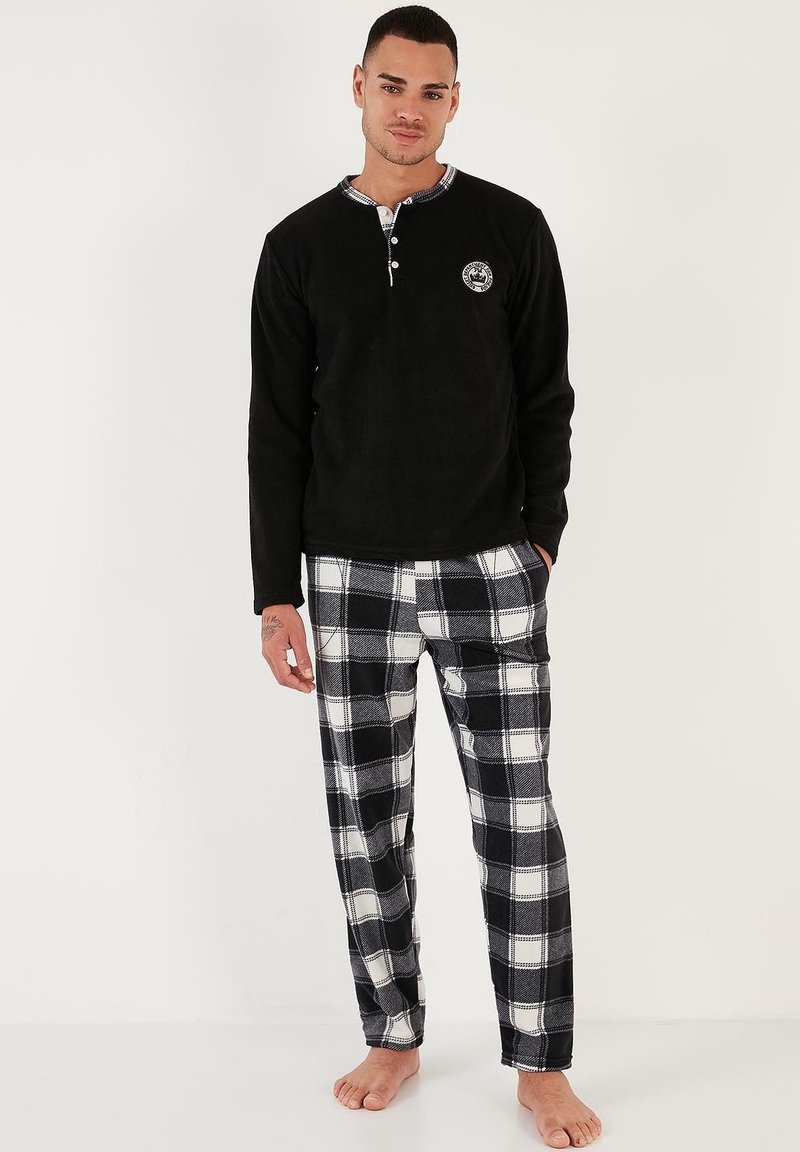 Buratti REGULAR FIT SET - Pyjamas - black white/white - Zalando.ie