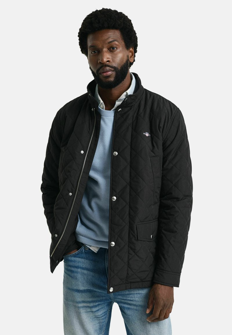 GANT QUILTED WINDCHEATE - Winter jacket - black - Zalando