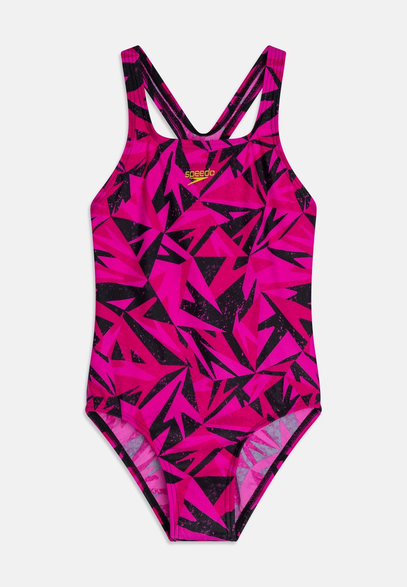 Speedo HYPERBOOM LOGO MEDALIST - Uimapuku - hyper black/electric pink ...