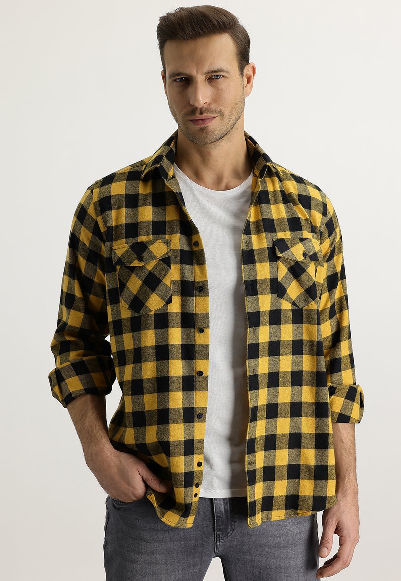 Kigili FLANNEL REGULAR FIT - Hemd - Mustard/gelb - Zalando.de