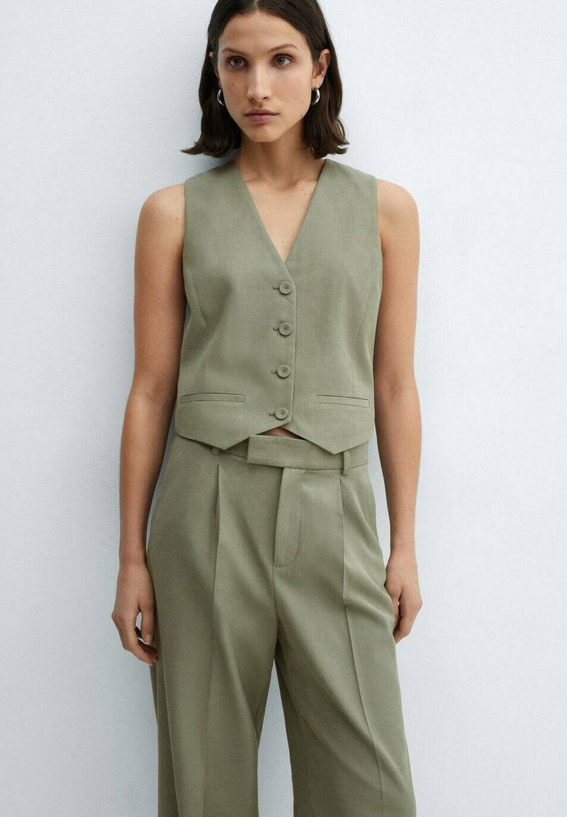 Mango Waistcoat - light green - Zalando.ie