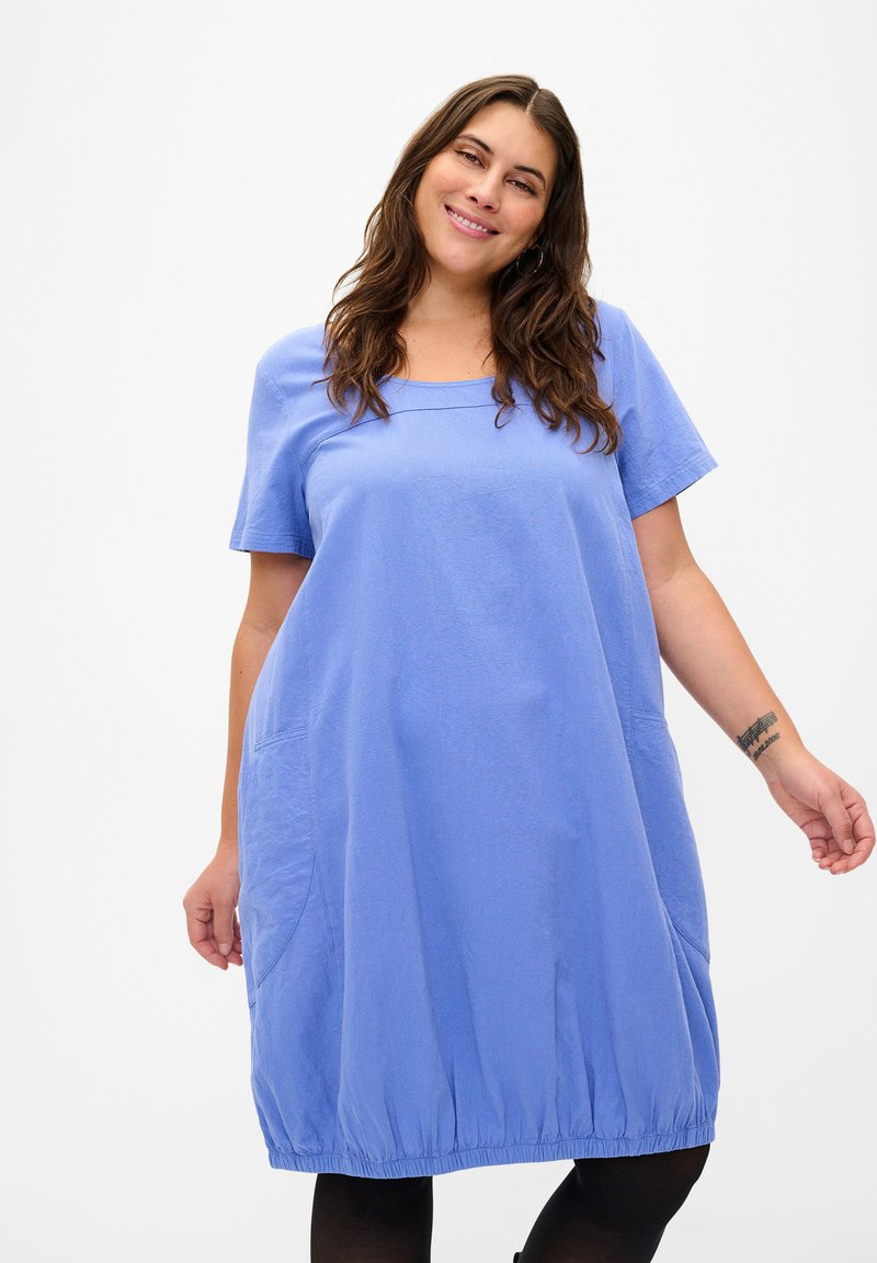 Zizzi KURZARM - Jersey dress - wedgewood/blue - Zalando.de