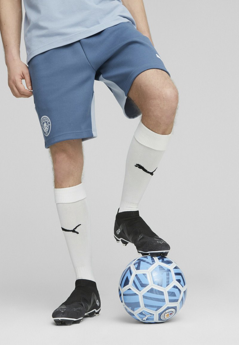 Puma Manchester City Football Casuals Sports Shorts Deep Dive Blue