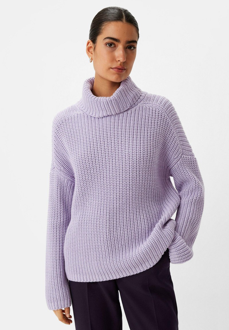 comma casual identity MIT LABEL-PATCH - Strickpullover - lavendel/lila ...