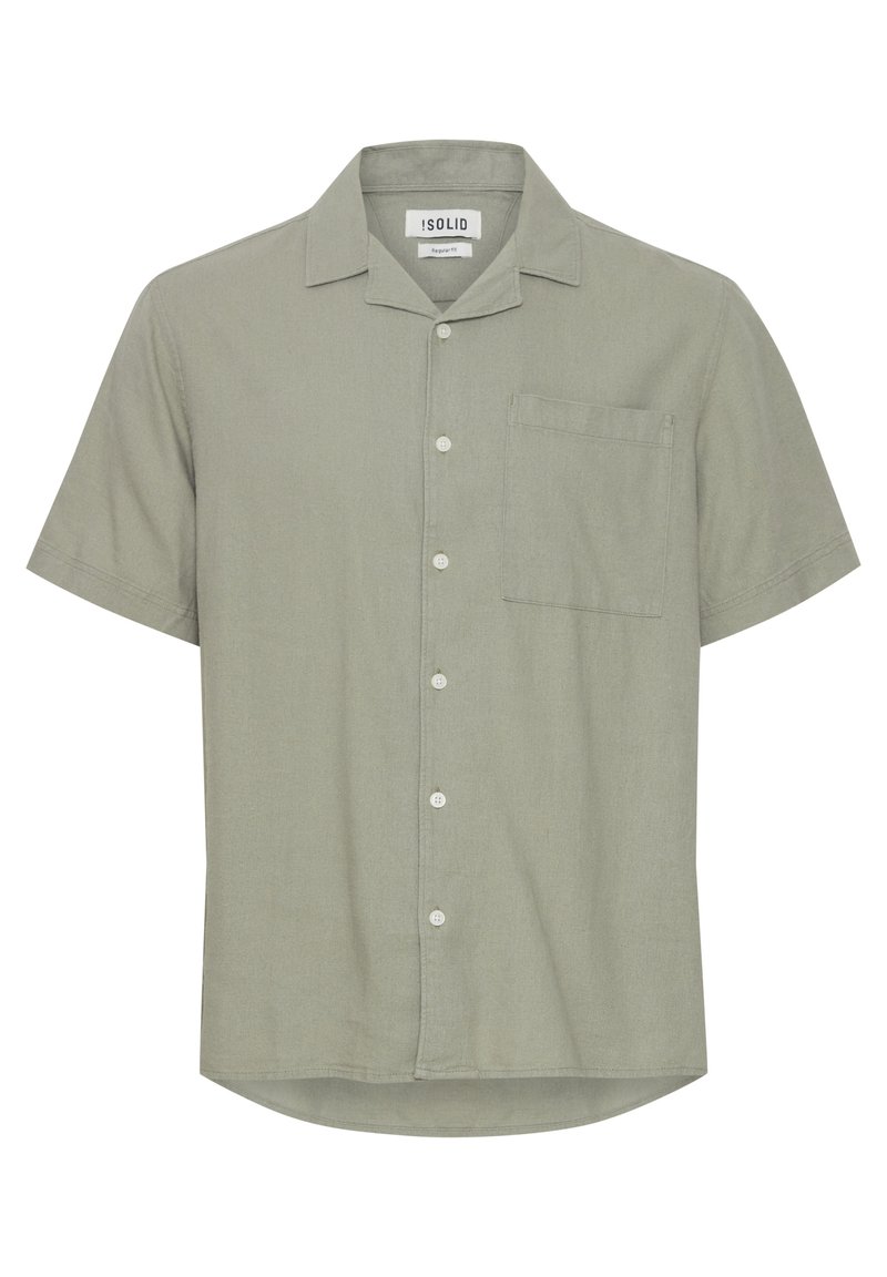 Solid SDALLAN CUBA LINEN MIX - Shirt - vetiver/evergreen - Zalando.co.uk