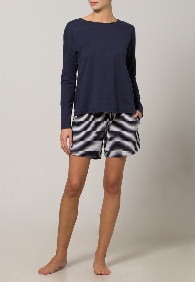 Short Stories FLOWERS - Pyjama top - midnight blue/dark blue - Zalando ...