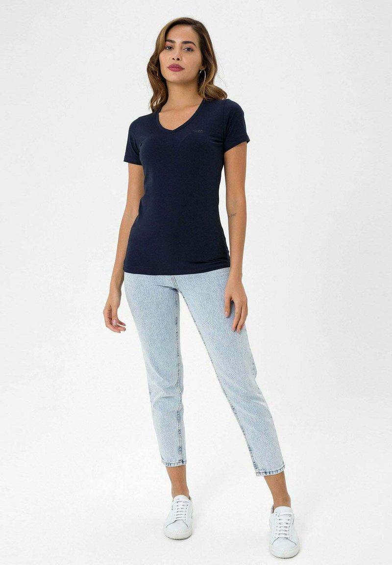 Moxx Paris 3 PACK - Basic T-shirt - navy pink green/dark blue - Zalando