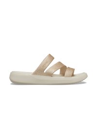 Crocs GETAWAY GLITTER STRAPPY - Sandalias - stucco/crema - Zalando.es