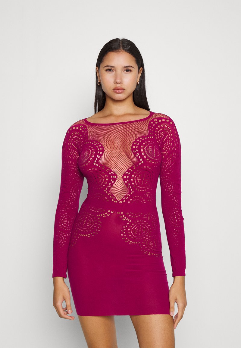 Ann Summers Ornate Dress Shapewear Burgundy Vinröd