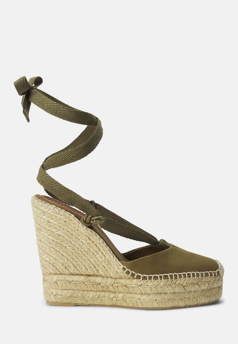 Polo Ralph Lauren WEDGE - Platform sandals - military/olive - Zalando.ie