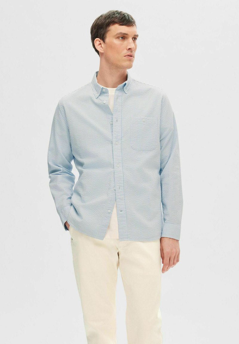 Selected Homme SEERSUCKER - Skjorta - cashmere blue/ljusblå - Zalando.se
