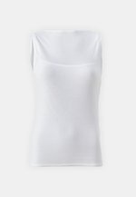 Abercrombie & Fitch ARIGATED SKIM SLASH TANK - Top - brilliant white ...