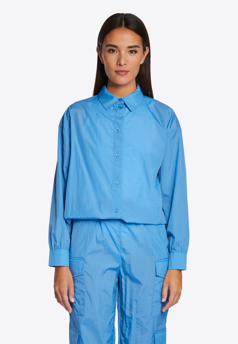 Rich & Royal MIT SAUMBAND - Button-down blouse - french blue/blue ...