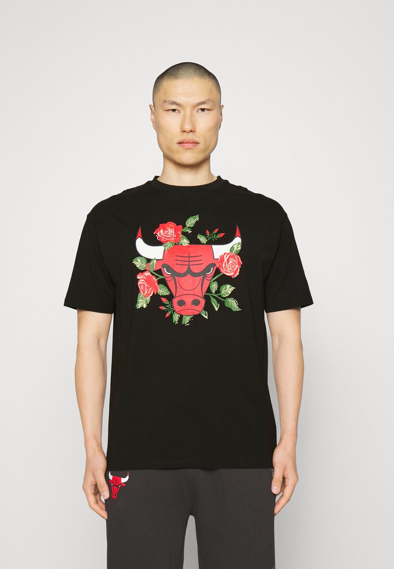 New Era CHICAGO BULLS FLORAL TEE - Print T-shirt - black/red/black ...