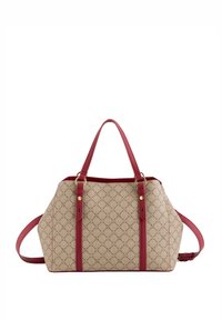 Carpisa FIORENZA - Handbag - beige burgundy/beige - Zalando