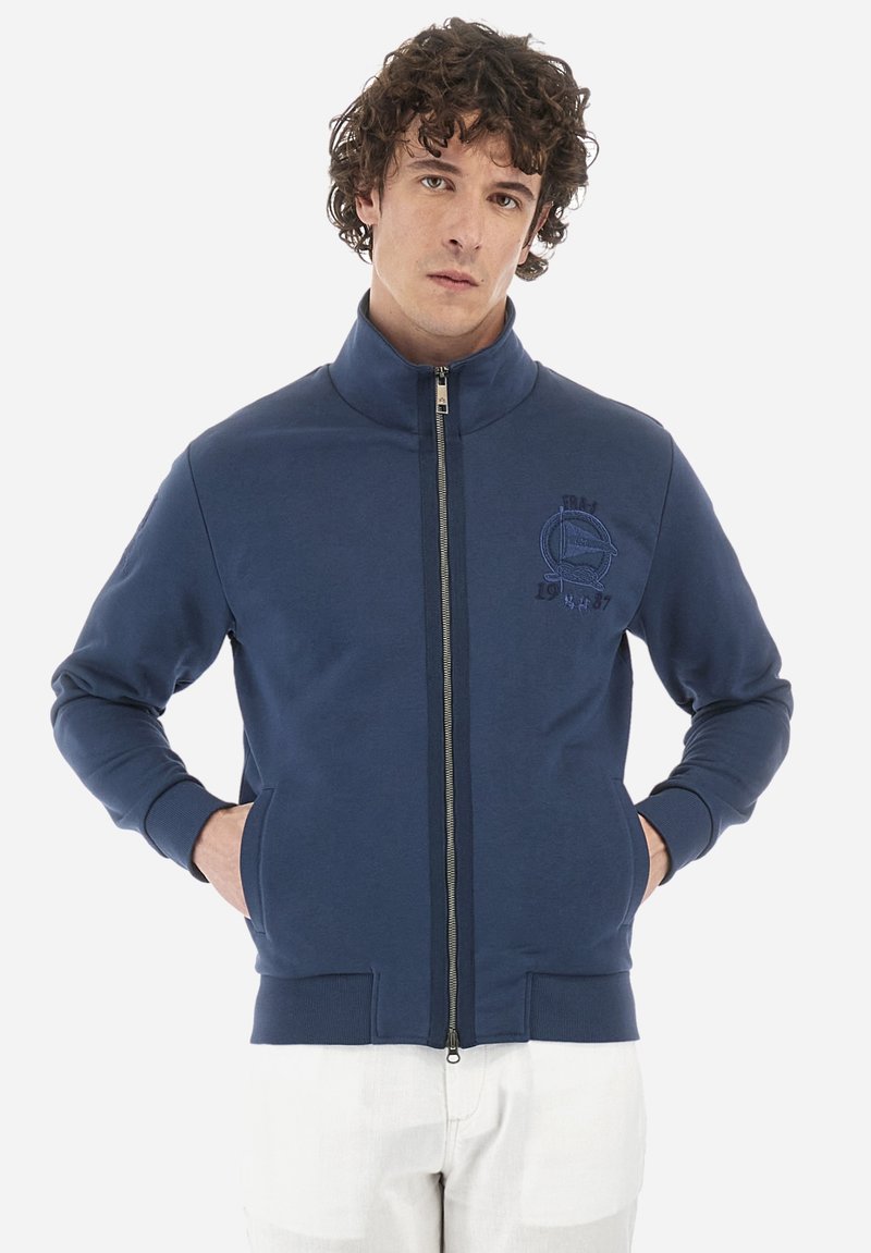 La Martina FULL ZIP - Sweat zippé - navy/bleu gris - ZALANDO.FR