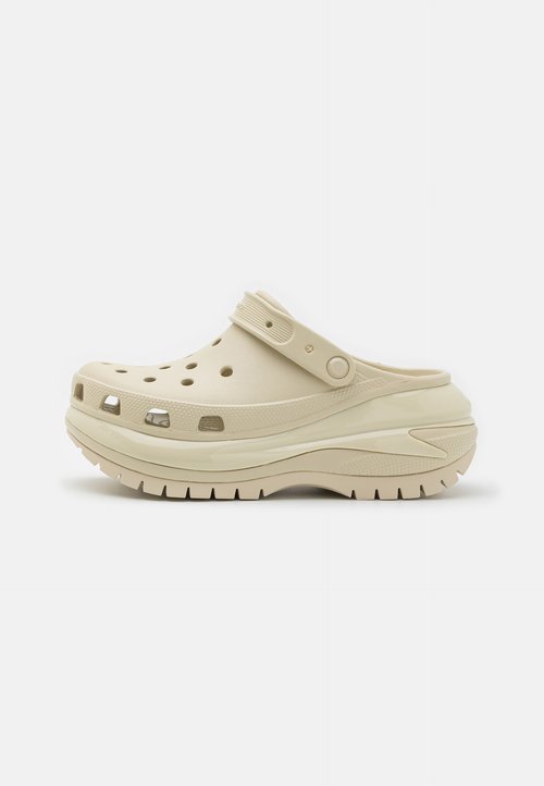 Crocs CLASSIC PLATFORM GLITTER - Sandaler - shitake/lysebrun - Zalando.no