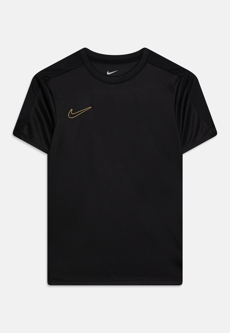 Nike Performance Df Unisex Sport T Shirt Black Metallic Gold Zwart