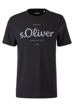 s.Oliver LOGO - T-Shirt print - black placed print/schwarz - Zalando.ch