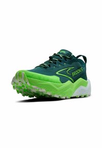 Brooks CALDERA 8 - Trail running shoes - atlantic deep green white ...