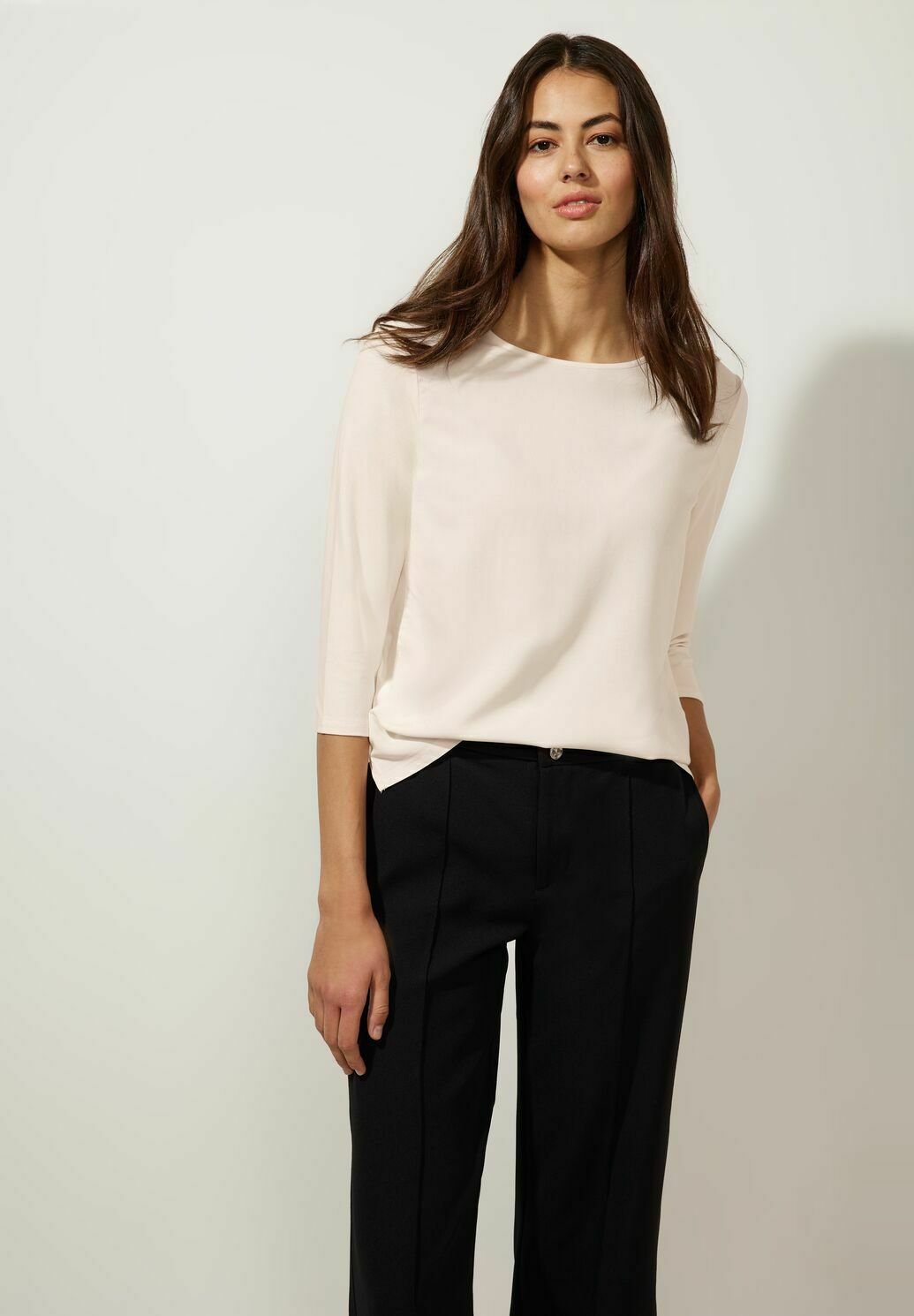 Street One MATERIALMIX BASIC - Bluse - weiß/beige - Zalando.ch