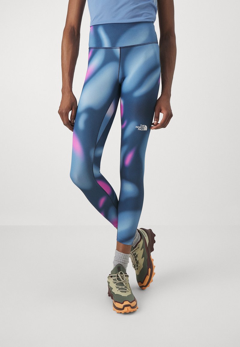The North Face FLEX HIGH RISE PRINT - Medias - summit navy/azul marino ...