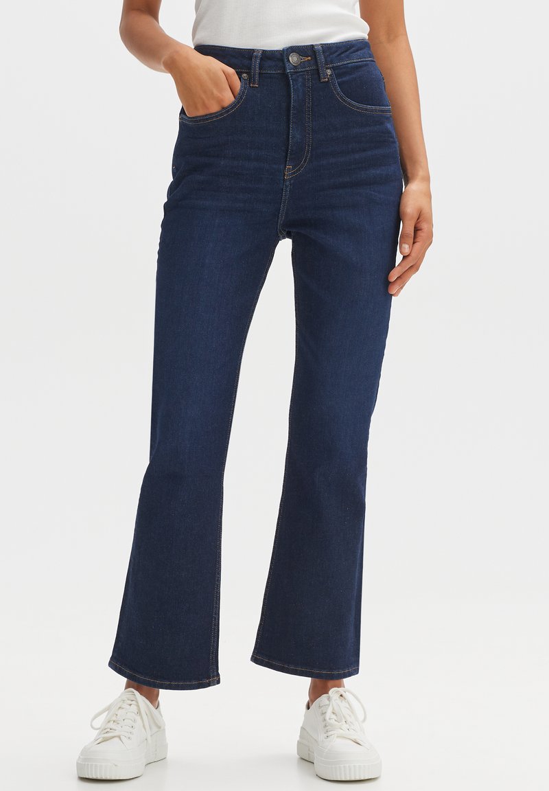 Opus FLARED - Flared Jeans - authentic dark blue/dark-blue denim ...