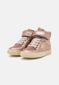 Bisgaard ISAK - Zapatillas altas - rose gold metallic/negro metalizado ...