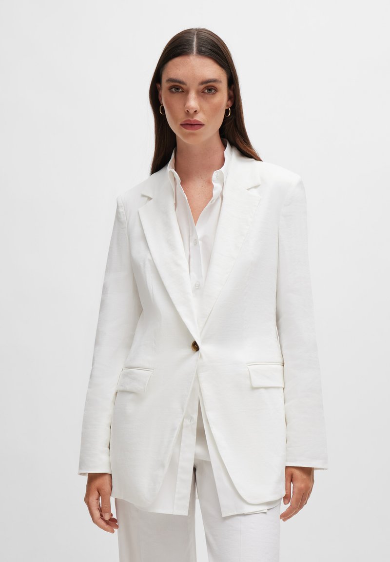 BOSS JASENA - Krótki płaszcz/biały - Zalando.pl