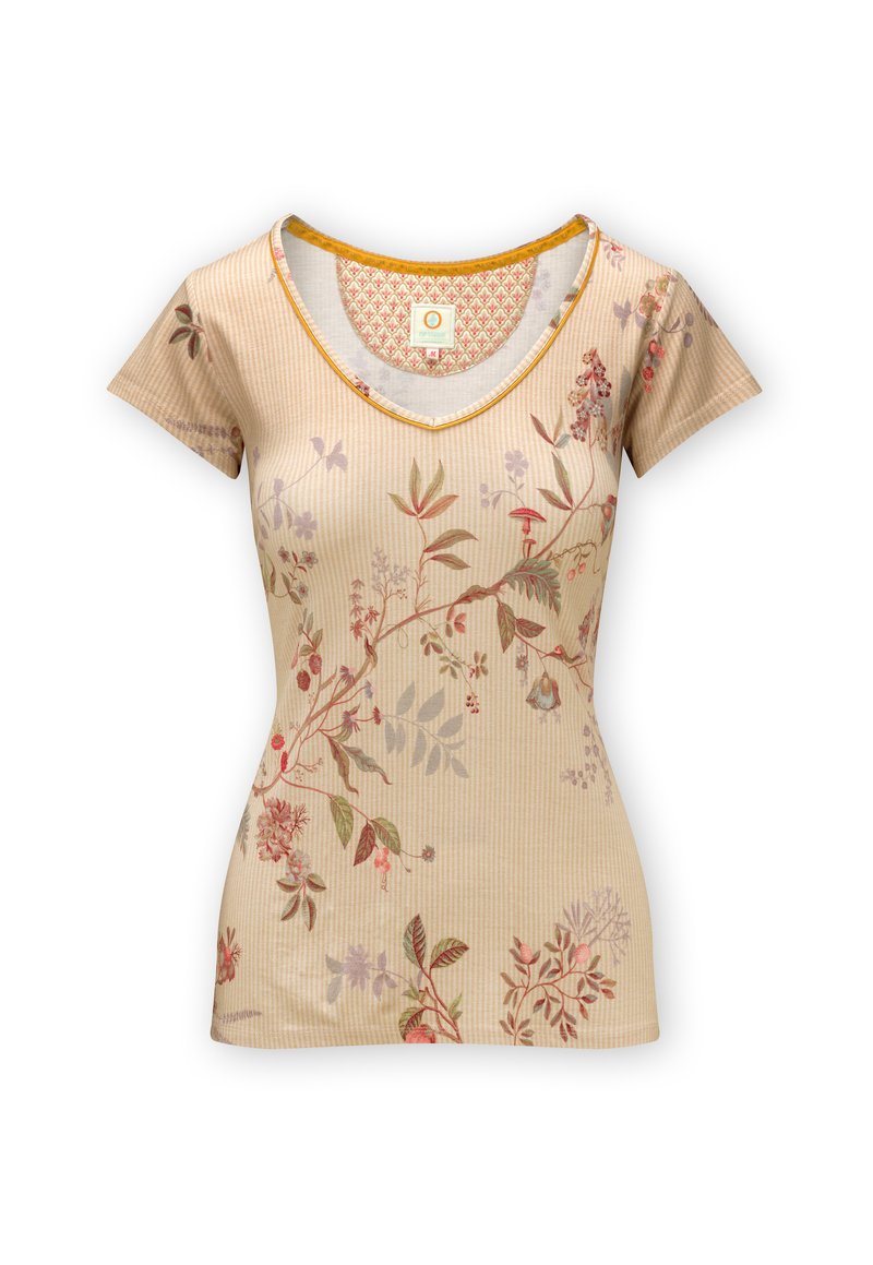 Pip Studio SHORT SLEEVE AMOR DE DIOS - T-Shirt print - sand - Zalando.de