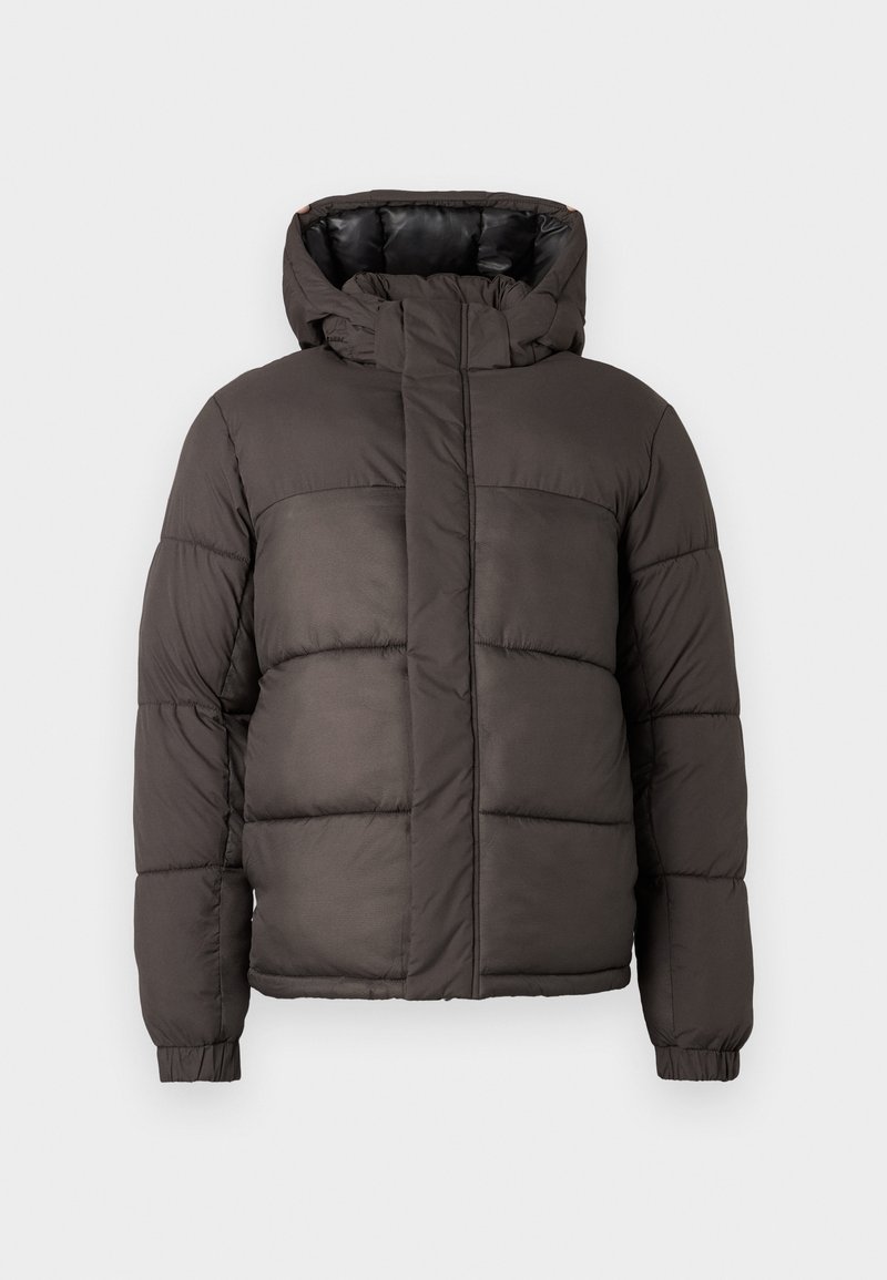 Jack & Jones JCOUNION PUFFER JACKET - Winter jacket - mulch/dark brown ...
