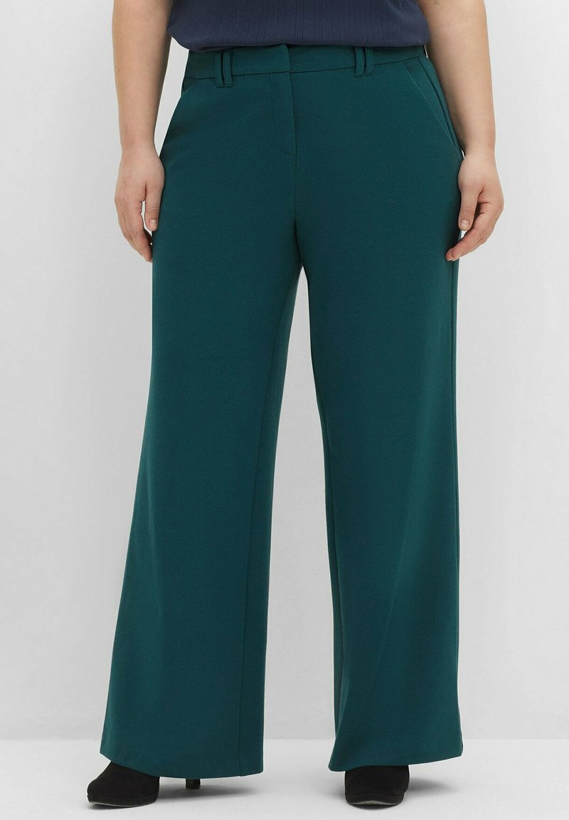 Sheego SHEEGO HOSE - Stoffhose - tiefgrün/dunkelgrün - Zalando.de