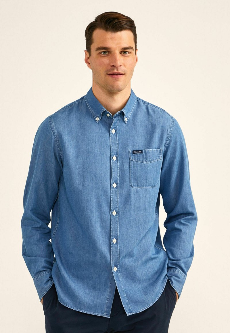 Façonnable BD PKT CHBRY - Shirt - medium stone wash/blue denim - Zalando