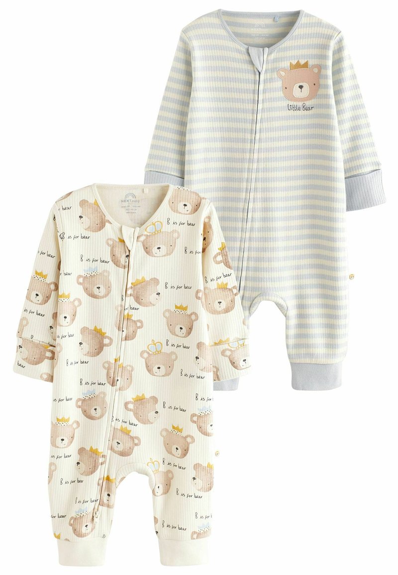 Next FOOTLESS 2 WAY ZIP BABY SLEEPSUITS 2 PACK - Pijama de bebé - pale ...