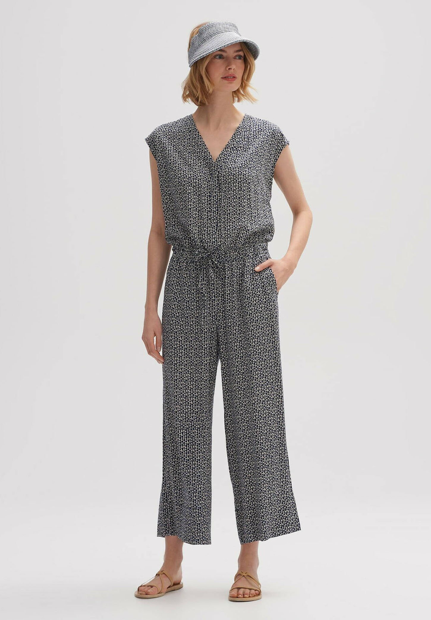 Opus MONELI GRAFIC - Jumpsuit - natural glaze/beige - Zalando.ch